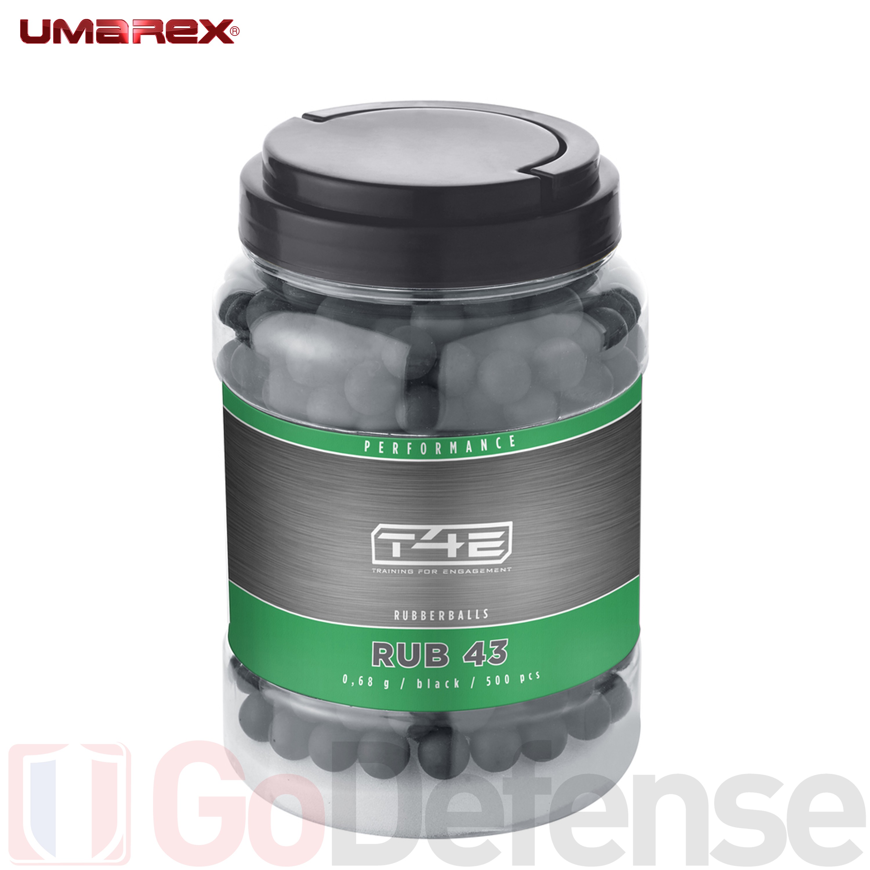 500 balles caoutchouc Umarex RB43 cal.43 0.68g - GoDefense